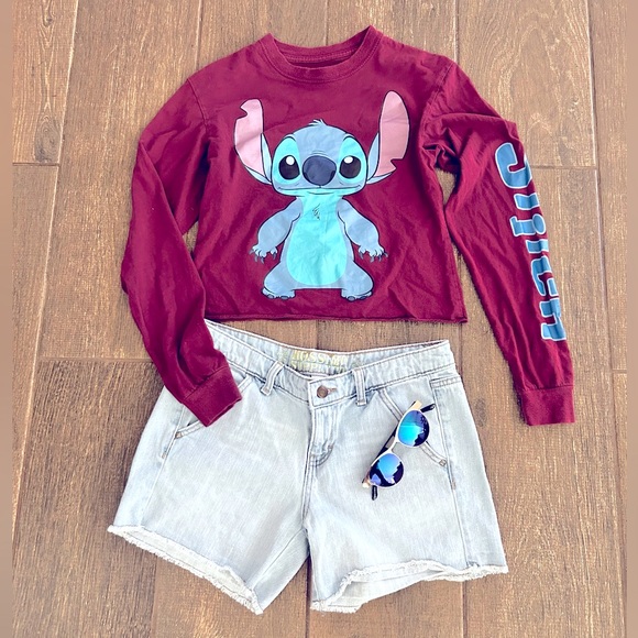 Disney | Tops | Disney Stitch Crop Top | Poshmark